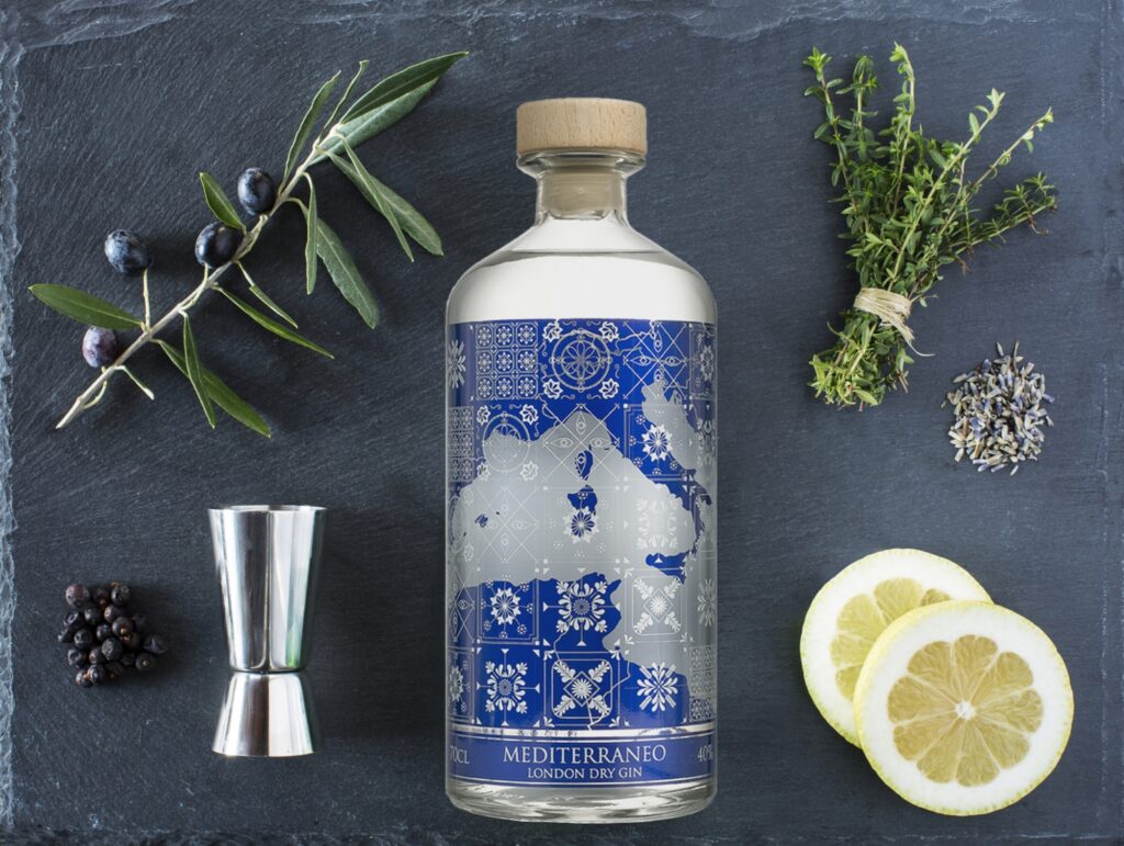 packaging - Gin Mediterraneo Mother's Ruin | London Dry Gin